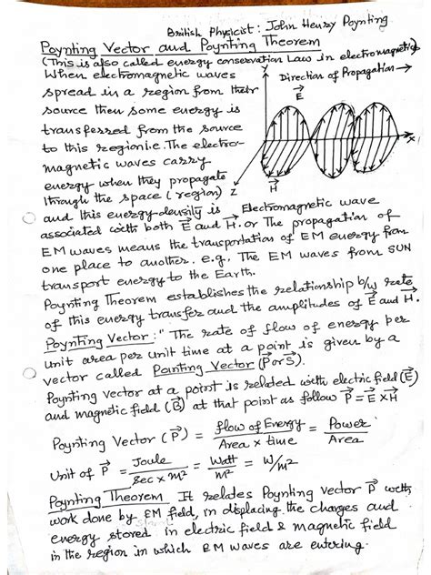 Poynting Vector And Theorem Pdf