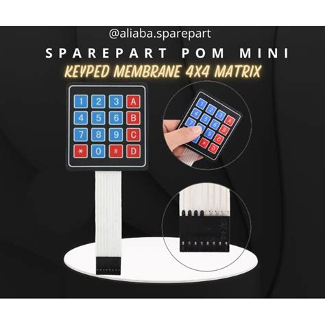 jual tombol pom mini keypad membran 4x4 original shopee indonesia