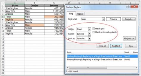 Finding And Replacing In A Single Sheet Or In All Sheets In Excel