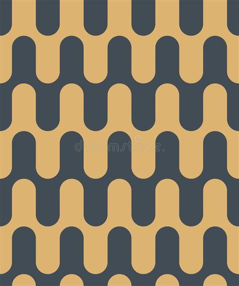 Abstract Striped Pattern With Interlocking Wavy Lines In A Modern And