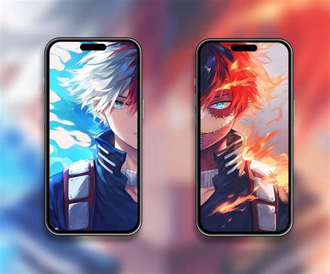 Shoto Todoroki Anime Fire And Ice Wallpapers Mha Wallpapers