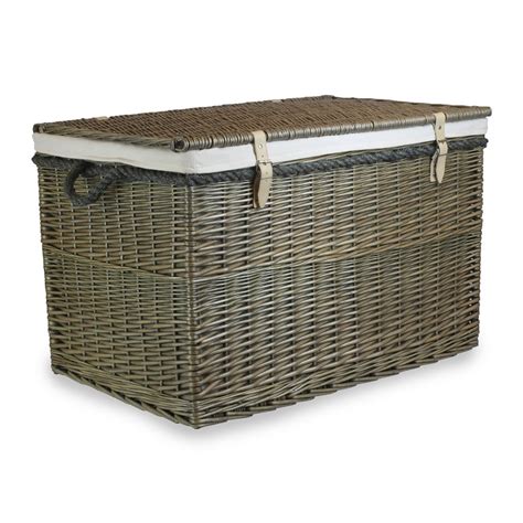 Large Antique Wash Wicker Storage Basket The Willow Basket