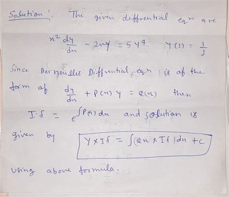 Solved Please Solve Solve The Given Initial Value Problem The DE Is A Course Hero