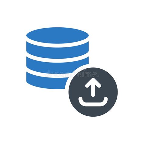 Database Vector Double Colour Icon Stock Vector Illustration Of Flat Icon 195662404