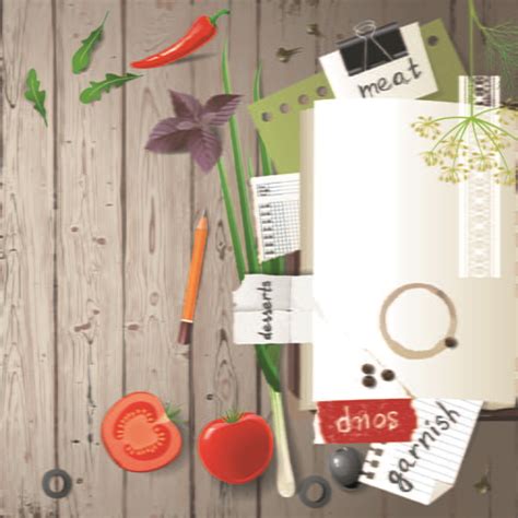 요리 책 벡터 그래픽 야채 Eps Uidownload