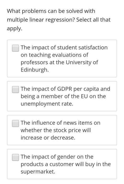 Solved What Problems Can Be Solved With Multiple Linear Chegg