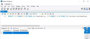 SQL CHAR Function Syntax Examples