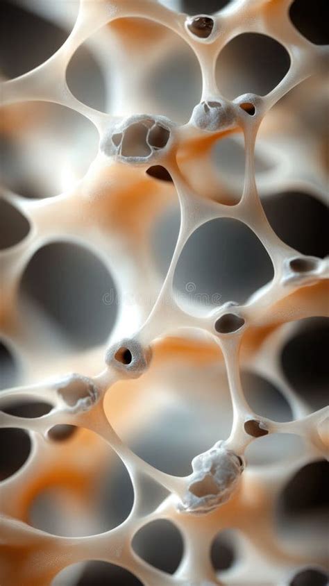Close Up View Of Porous Structure With Organic Patterns And Soft Lighting Stock Illustration