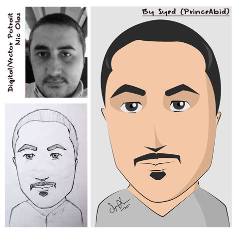 Digital Vector Portrait On Behance