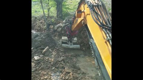 자연석 석축 작업벽강산기 회전암 Youtube