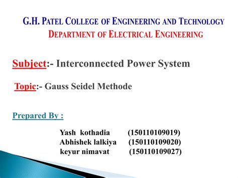 Gauss Seidel Method Pptx Physics Science