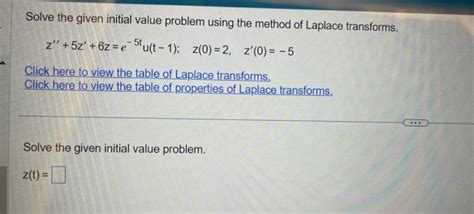 Solved Solve The Given Initial Value Problem Using The