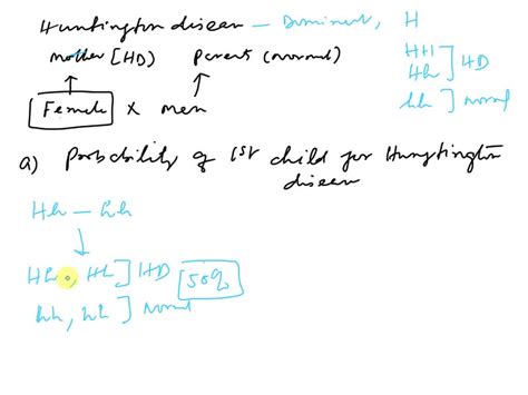 Solved The Dominant Trait Huntingtons Disease Causes Severe Neural