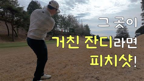 필드레슨 잔디가 매우 거칠다어쩌지 피치샷 어프로치샷 골프레슨 일본골프여행 함프로치 함혁주프로 컨슈비