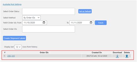 Elex Woocommerce Australia Post Bulk Label Printing Add On Elextensions