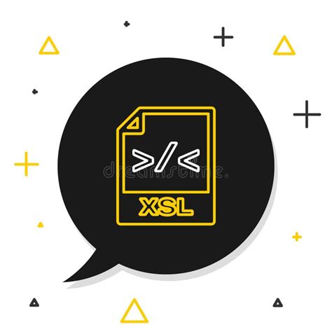 线xsl文件文档 白色背景中突显的下载xsl按钮图标 excel文件符号 彩色轮廓 向量例证 插画 包括有 图标 颜色