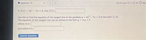 solved if f x 4x2−7x 3 find f′ 1 use this to find the