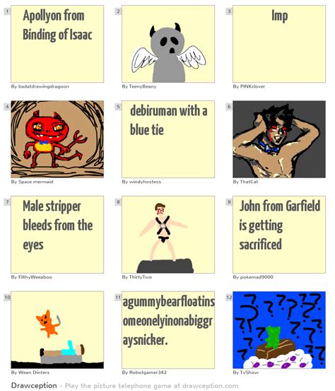 Apollyon From Binding Of Isaac Drawception