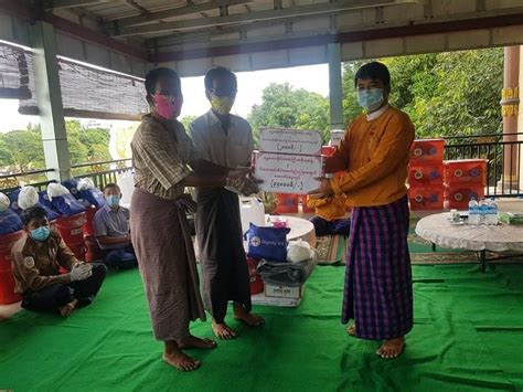 မဟာအောင်မြေမြို့နယ်တွင် မီးဘေးသင့်ပြည်သူများအား တိုင်းဒေသကြီးအစိုးရအဖ