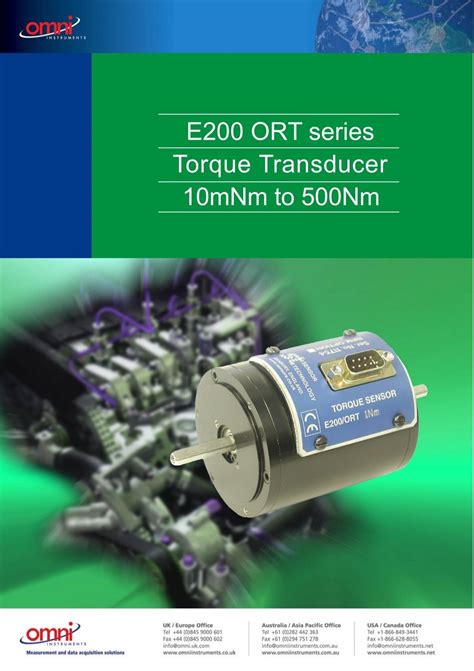 Datasheet Omni Instruments