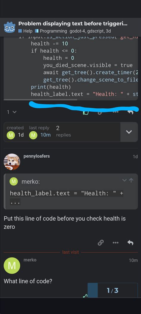 Problem Displaying Text Before Triggering A Wait Timer Programming Godot Forum