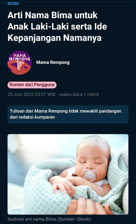 Arti Nama Bima Untuk Anak Laki Laki Serta Ide Kepanjangan Namanya Writer Arty Serta