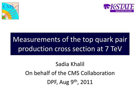 Ppt Measurements Of The Top Quark Pair Production Cross Section At 7