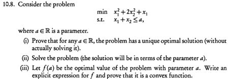 Solved Consider The Problem Min S T Chegg