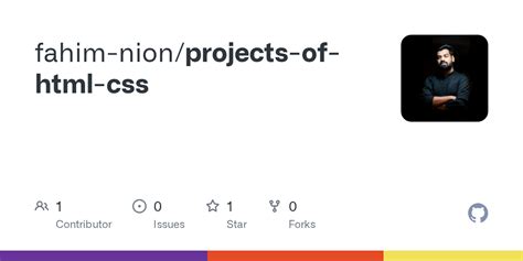 Github Fahim Nionprojects Of Html Css