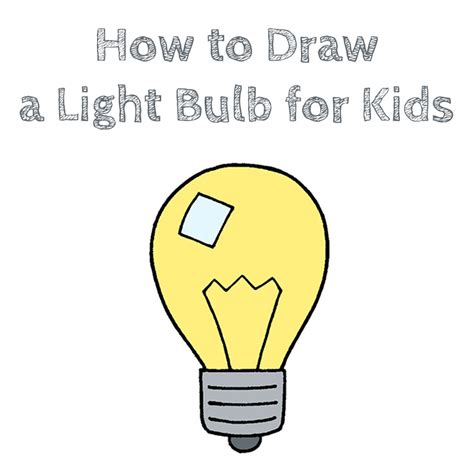 How To Draw A Light Bulb Easy Step By Step