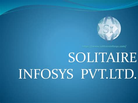 Solitaire Infosys Pptx Business Business And Finance