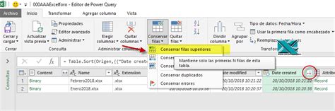 Power Query Recuperar datos de fichero más reciente EXCEL FORO Un