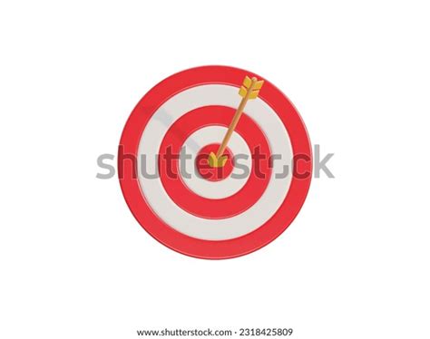 Vector Red Dart Arrow Hitting Target Stock Vector Royalty Free