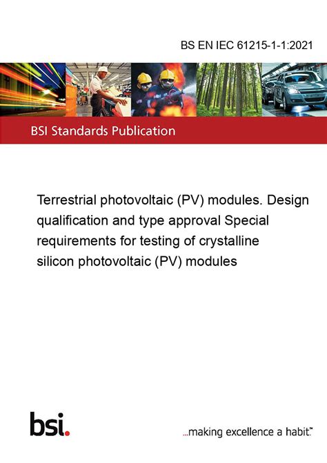 BS EN IEC 61215 1 1 2021 Terrestrial Photovoltaic PV Modules Design Qualification And Type