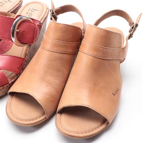 B Ø C Wedges And Chunky Sandals With Antelope Block Heel Sandals Ebth