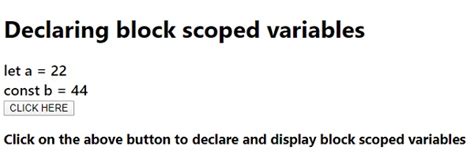 How To Declare Block Scoped Variables In Javascript