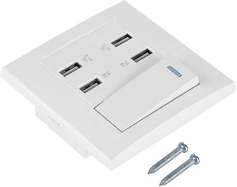 Usb Wall Socket 4 Switch Control 5v 21a1a 4100ma Wall Usb Power