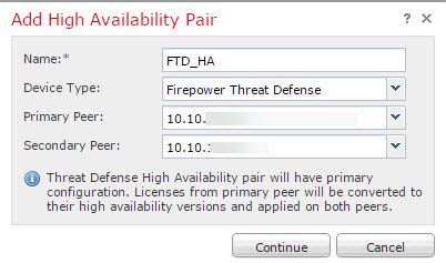 Cisco Firepower Threat Defense Deploying Active Standby Finkotek