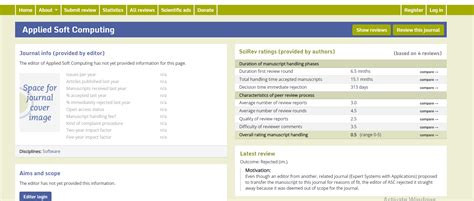 Please How Long The Reviewing Process In Applied Soft Computing