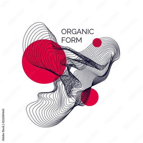 Vector Abstract Background With Dynamic Waves Line And Particles Stock Vector Adobe Stock