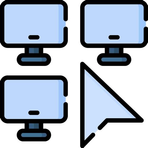 Four Computer Monitors With A Mouse And A Pointer 51050871 Vector Art At Vecteezy