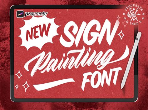 Procreate Sign Paiting Font Procreate Stamps Procreate Lettering Procreate Flash Procreate