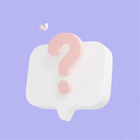 Premium Psd D Render Question Mark Speech Bubble Icon Message Box