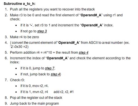Solved By An Expert Please Create A Subroutine Called Atoh ﻿in