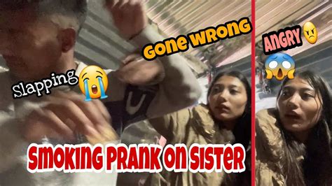 Smoking Prank On Sister 😳 // Gone wrong 😱 - YouTube