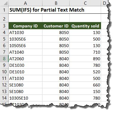 Excel SUM Based On Partial Text Match SUMIFS With Wildcards Xelplus