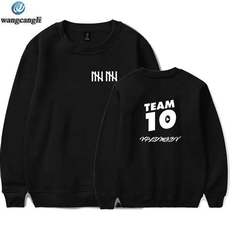 W1 Jake Paul Team 10 Winter Fashion Hoodies Men Women Hip Hop Men