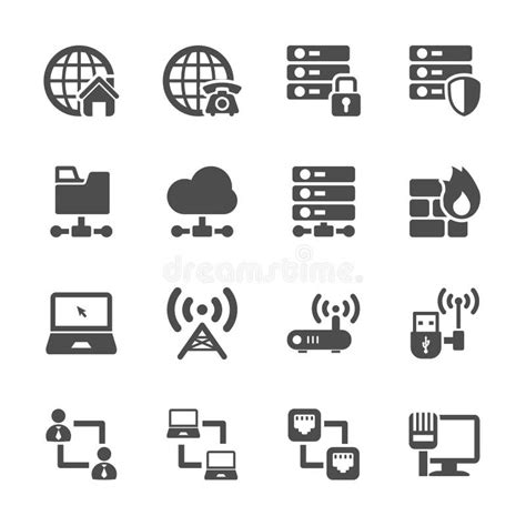 network and server icon set vector eps10 stock vector illustration of hosting glass 45721481