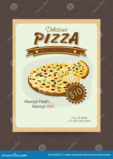 Menu Card Design For Pizza Stock Illustration Illustration Of Hotel Drink 55592013