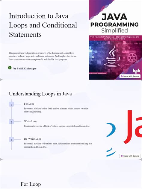 Introduction To Java Loops And Conditional Statements Pdf Control